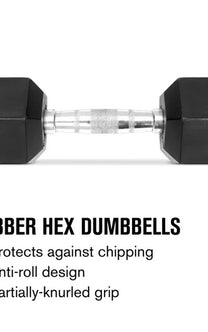 Weider, 40lb Rubber Hex Dumbbell, Single – The Treadmill Factory